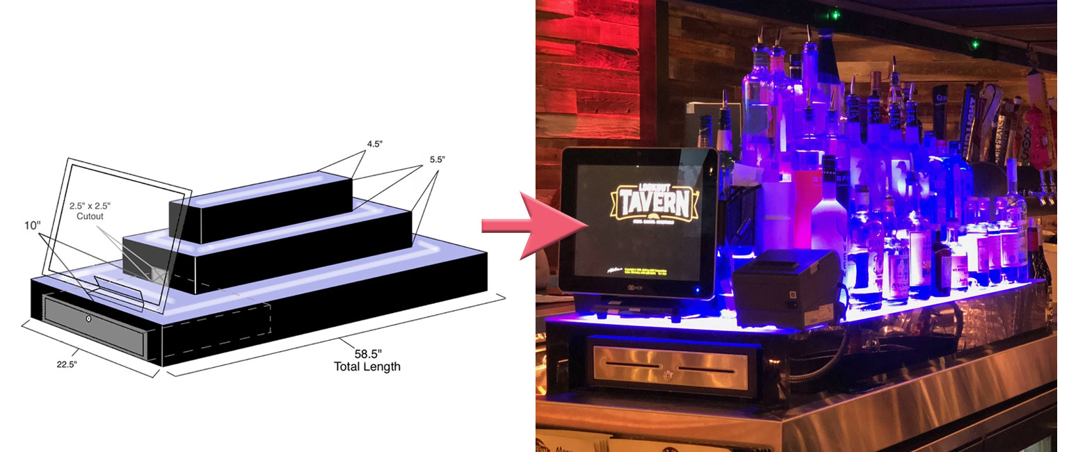 Custom LED Bar Shelves & Displays - LiquorShelves.com
